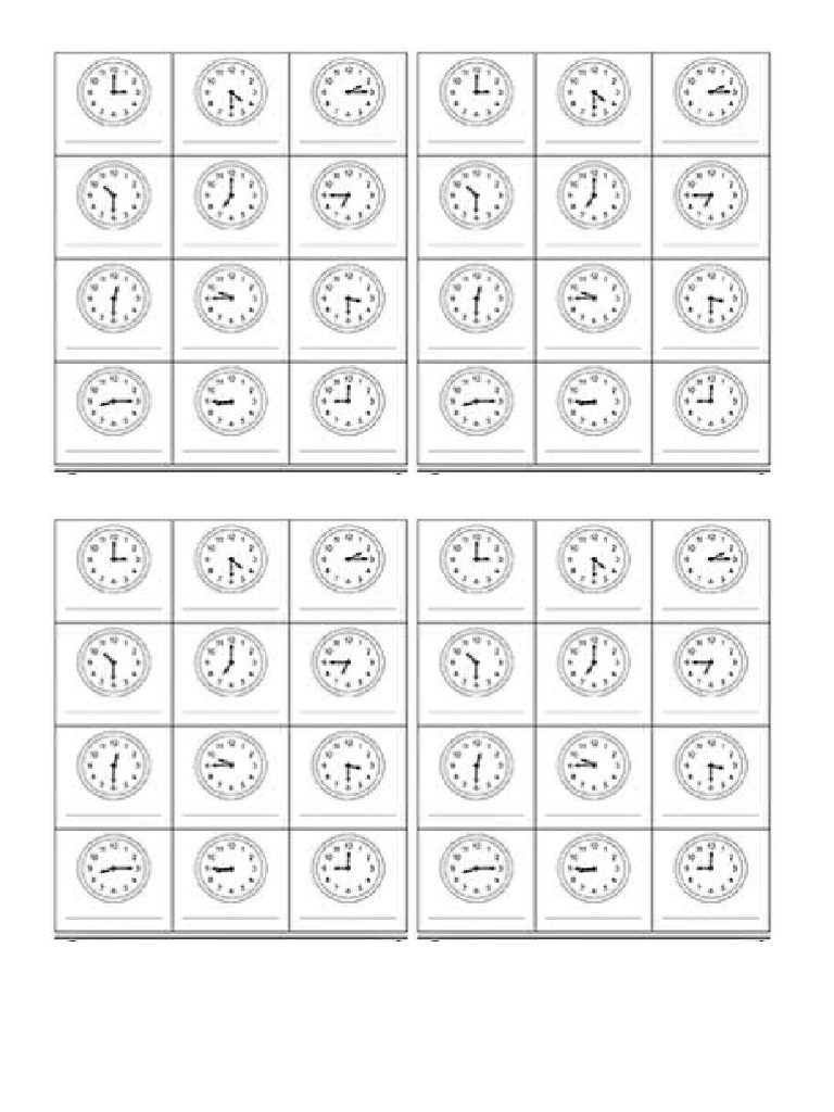 Clocks To Practice Telling The Time | PDF