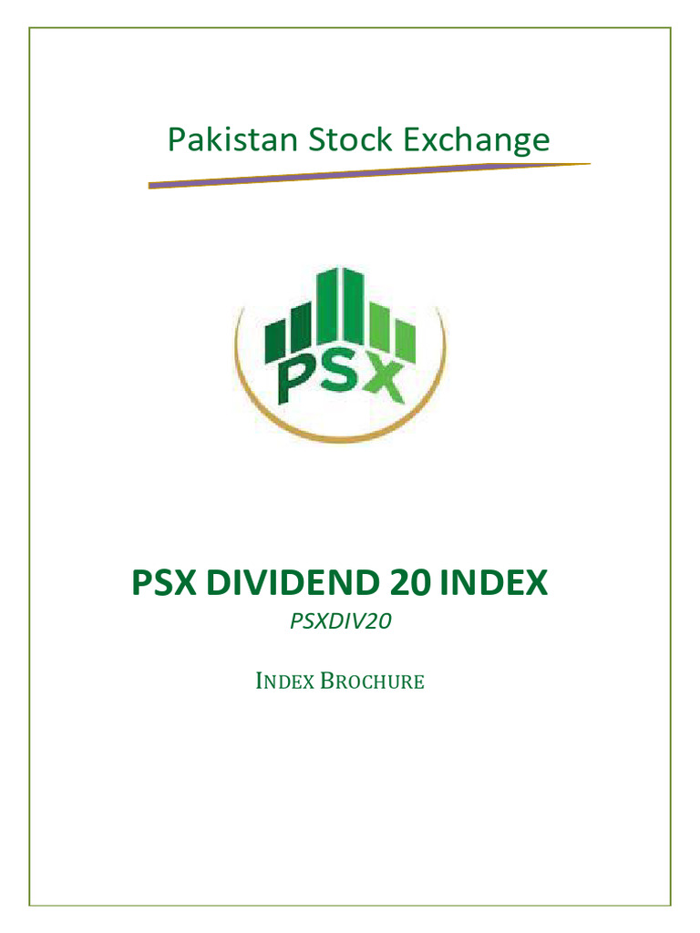 PSX Dividend 20 Index Brochure | PDF | Dividend | Stocks