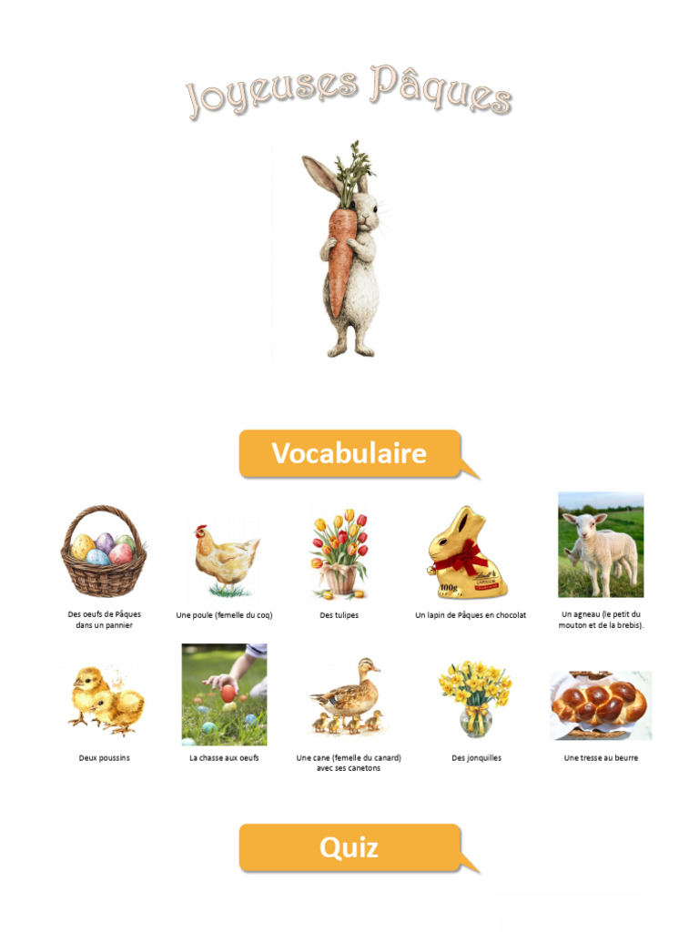 Vocabulaire Paques | PDF