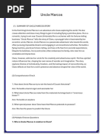 Literature Revision Sheet For Uncle Marcos | PDF