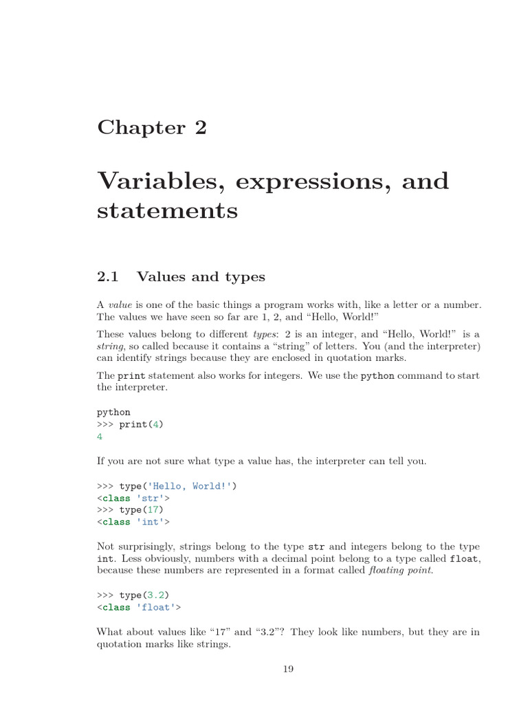 pythonlearn. chapter 2. Extract[31-42] | PDF | Reserved Word | Data Type