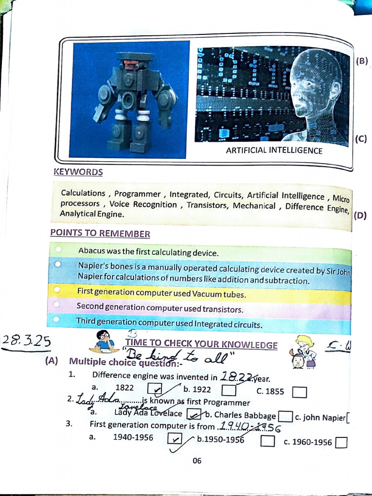 Class IV Chapter 1 History of Computer | PDF | Computer Hardware ...