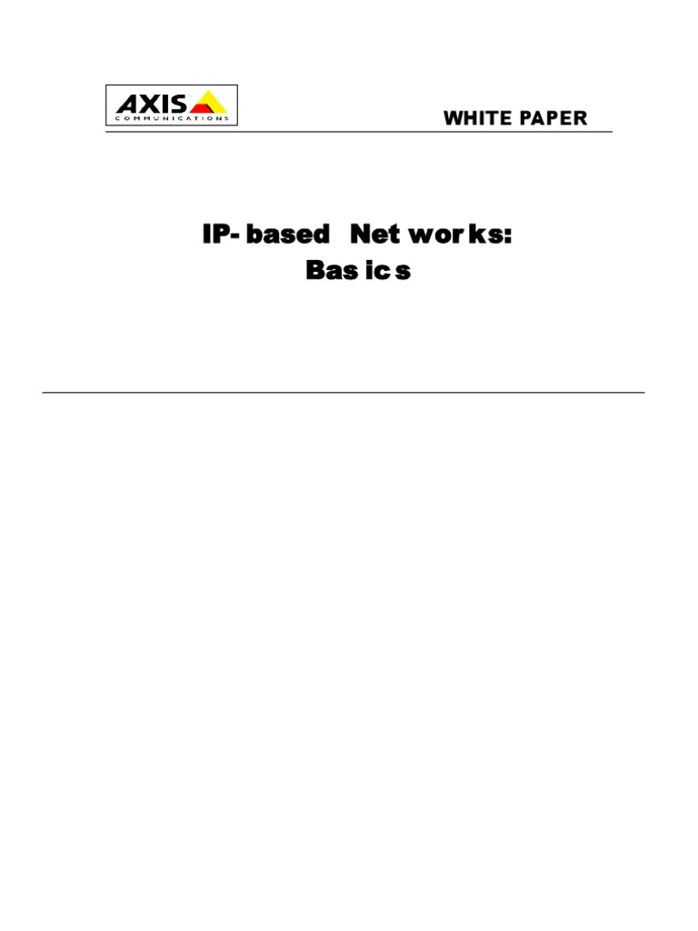 Ip Based Networks Basic Pdf Computer Network Internet Protocols