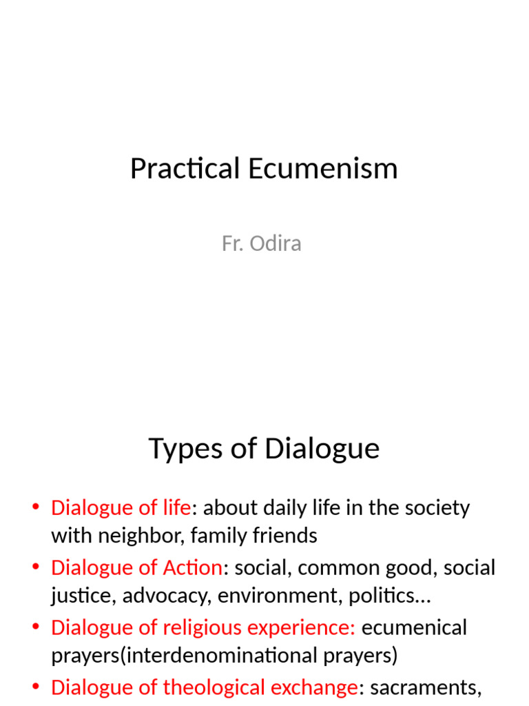 Ecumenism Practical 083241 | PDF | Ecumenism | Prayer