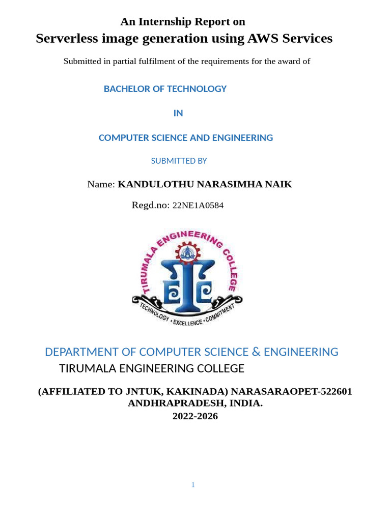 Kandulothu Narasimha Naik | PDF | Amazon Web Services | Computer Science