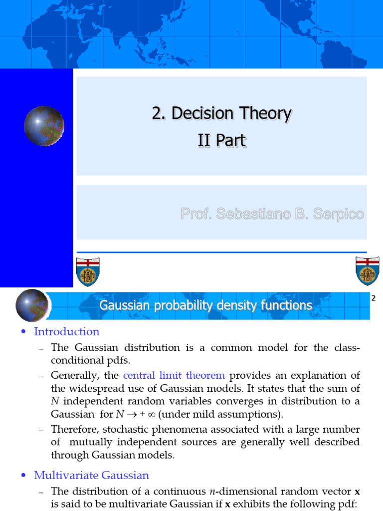 Decision Theory - II Part 9mar23 | PDF | Normal Distribution ...