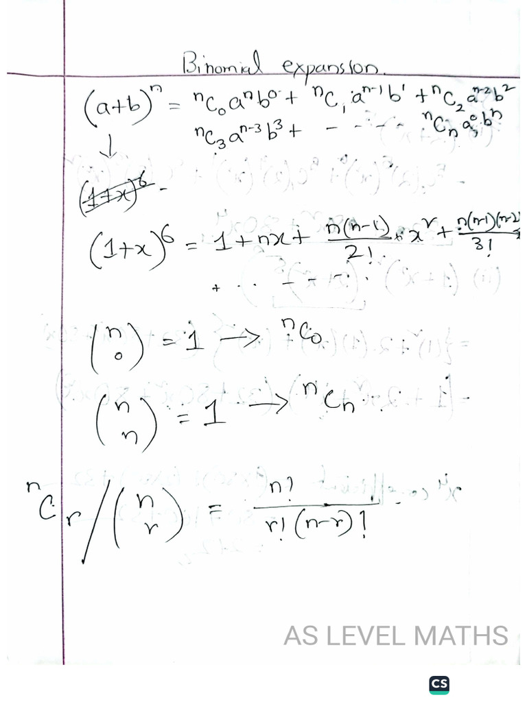 As Level Mathematics Formulas | PDF