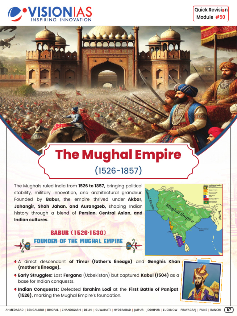 Mughal Empire: Babur's Rise to Power | PDF | Mughal Empire