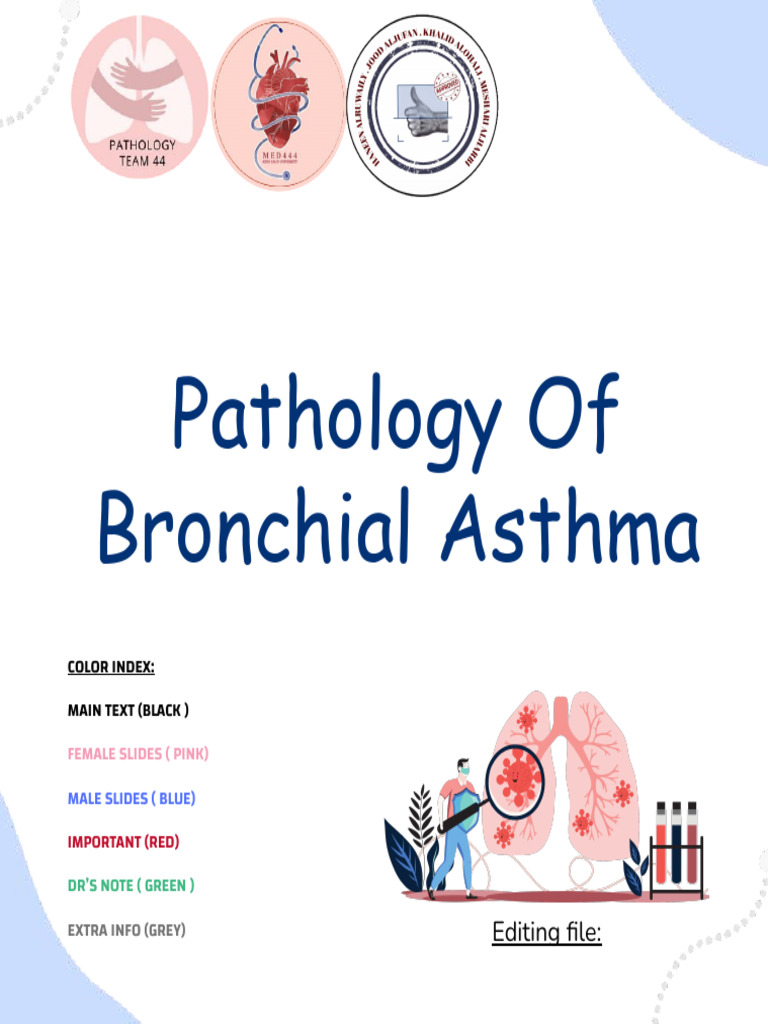1) Pathology of Bronchial Asthma | PDF | Asthma | Lung