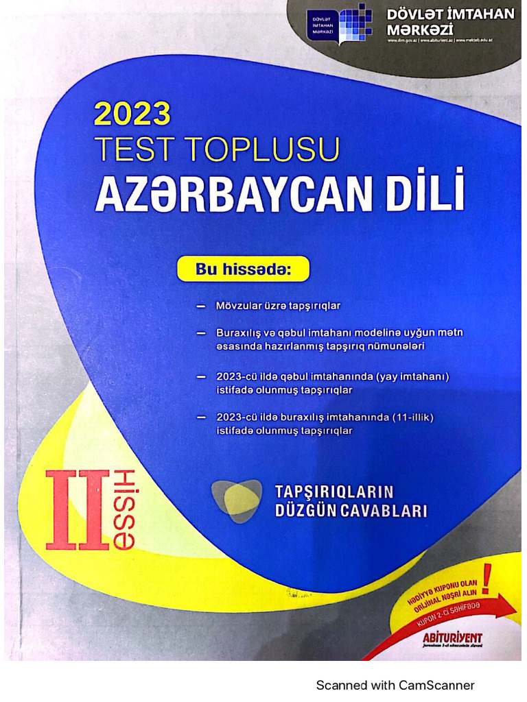 Azərbaycan Dili Toplu II | PDF