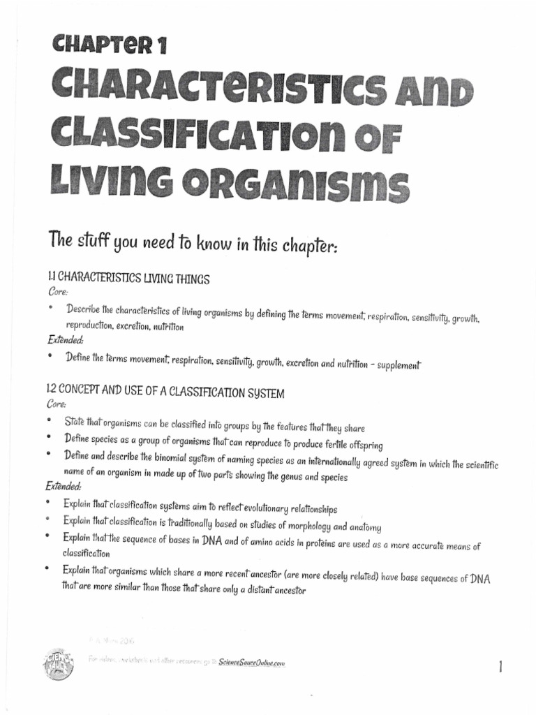 Handwritten_biology Unit 1 Hw | PDF