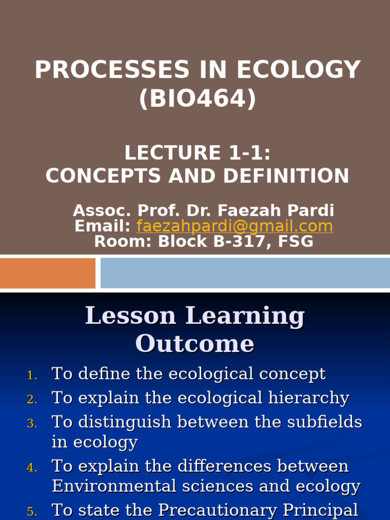 C1-1 Definition & History (FP) | PDF | Ecology | Natural Environment