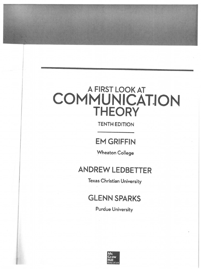First Look at Communications Theory Media Ecology-1 | PDF