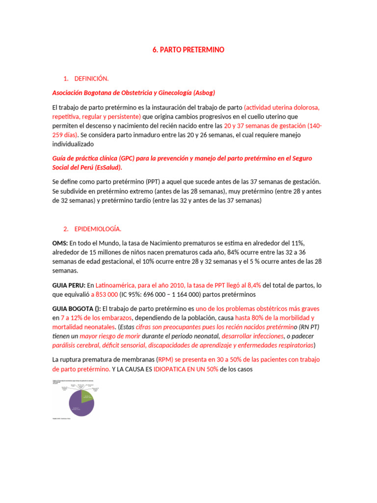 Parto Pretermino | PDF | Parto prematuro | Parto