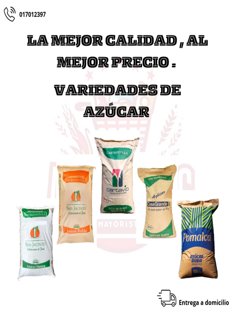 Variedades de Azúcar a Domicilio | PDF | Azúcar | Dieta y nutrición