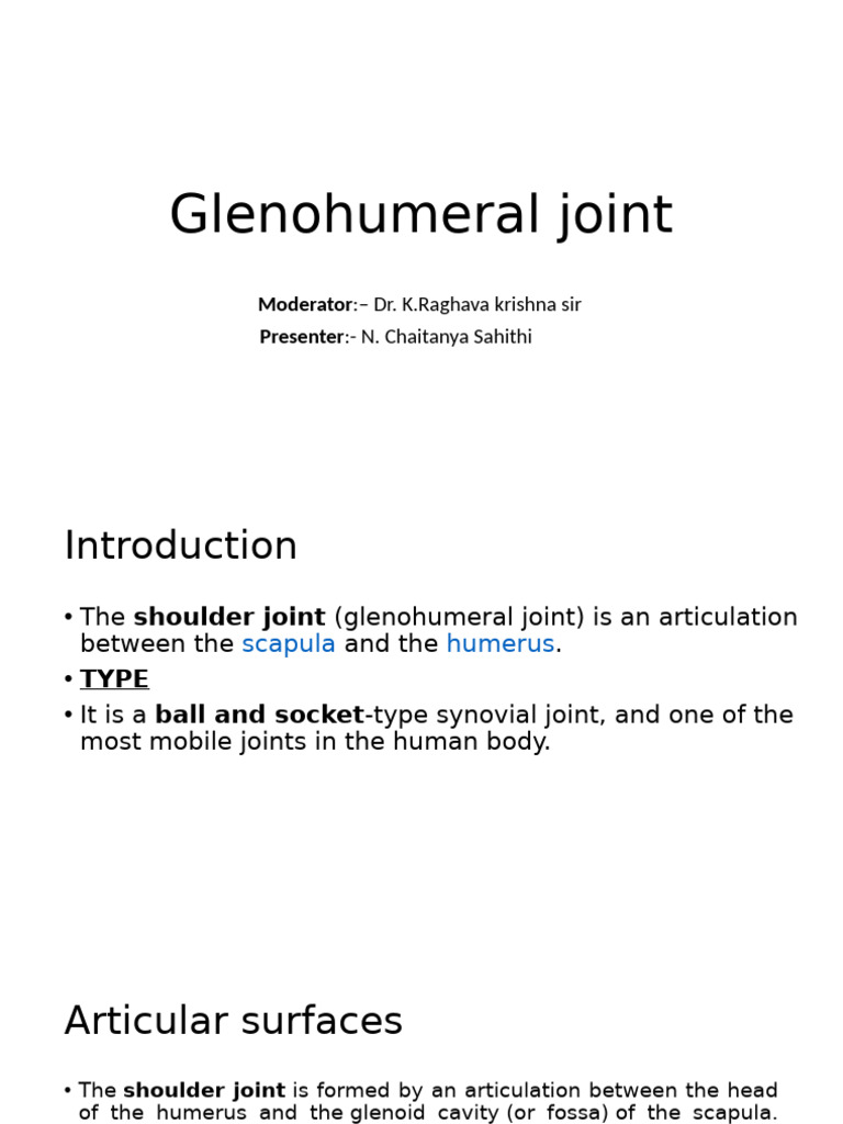 Shoulder Joint Anatomy | PDF | Shoulder | Musculoskeletal System