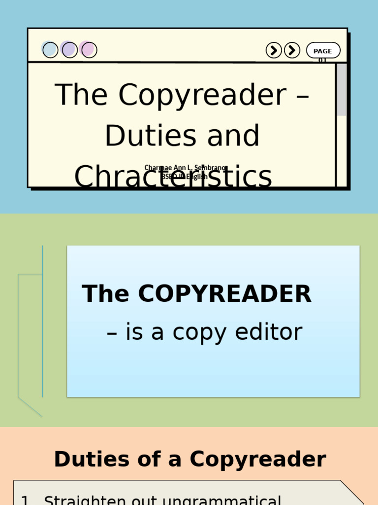 Copyreading SEMBRANO | PDF | Copy Editing | Writing