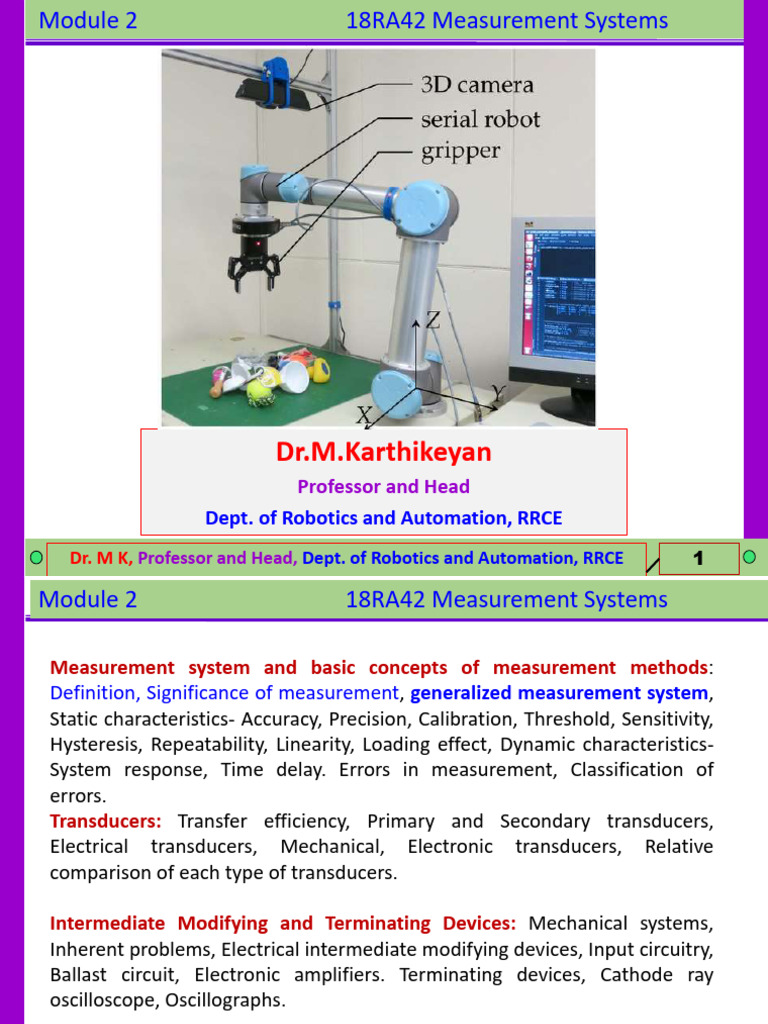 BRA401 Measurement Systems Module 2 | PDF | Amplifier | Observational Error