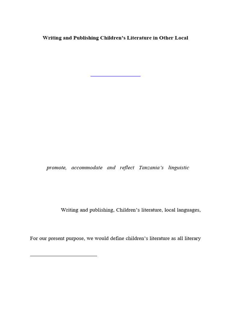 Writing and Publishing in Local Languages | PDF | Swahili Language ...