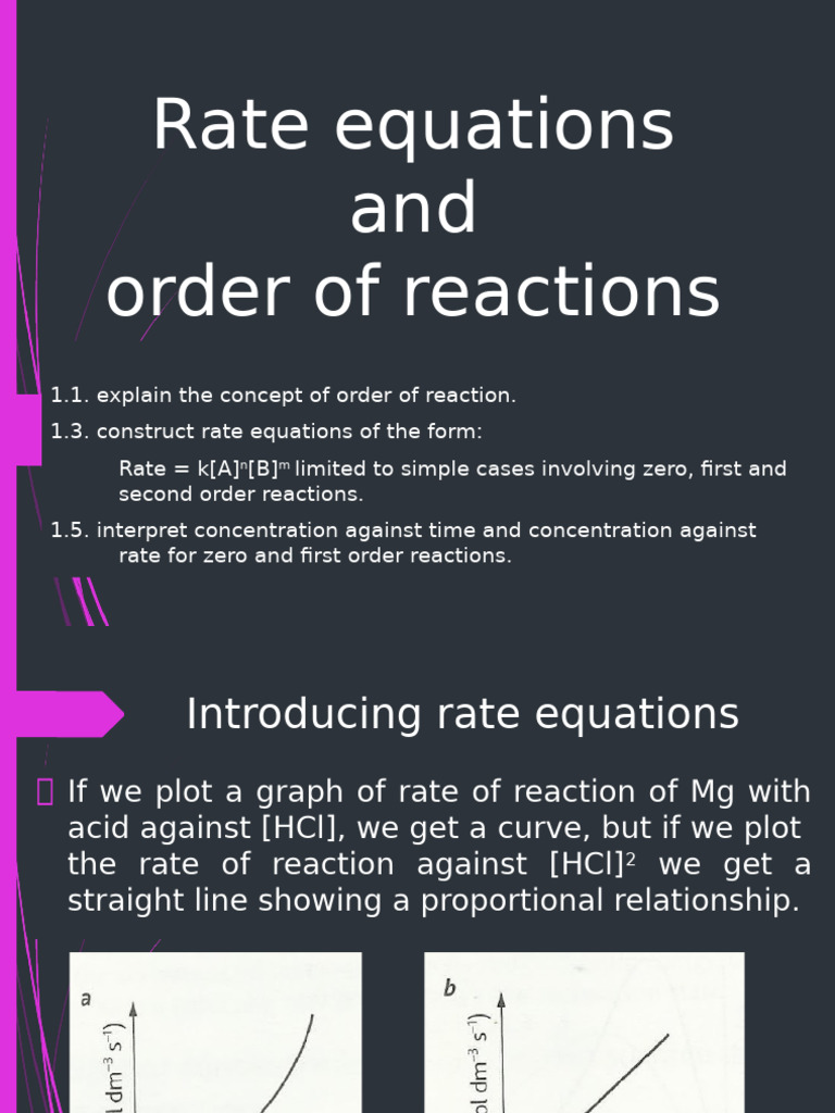 7.3. Rate Equation | PDF | Reaction Rate | Change