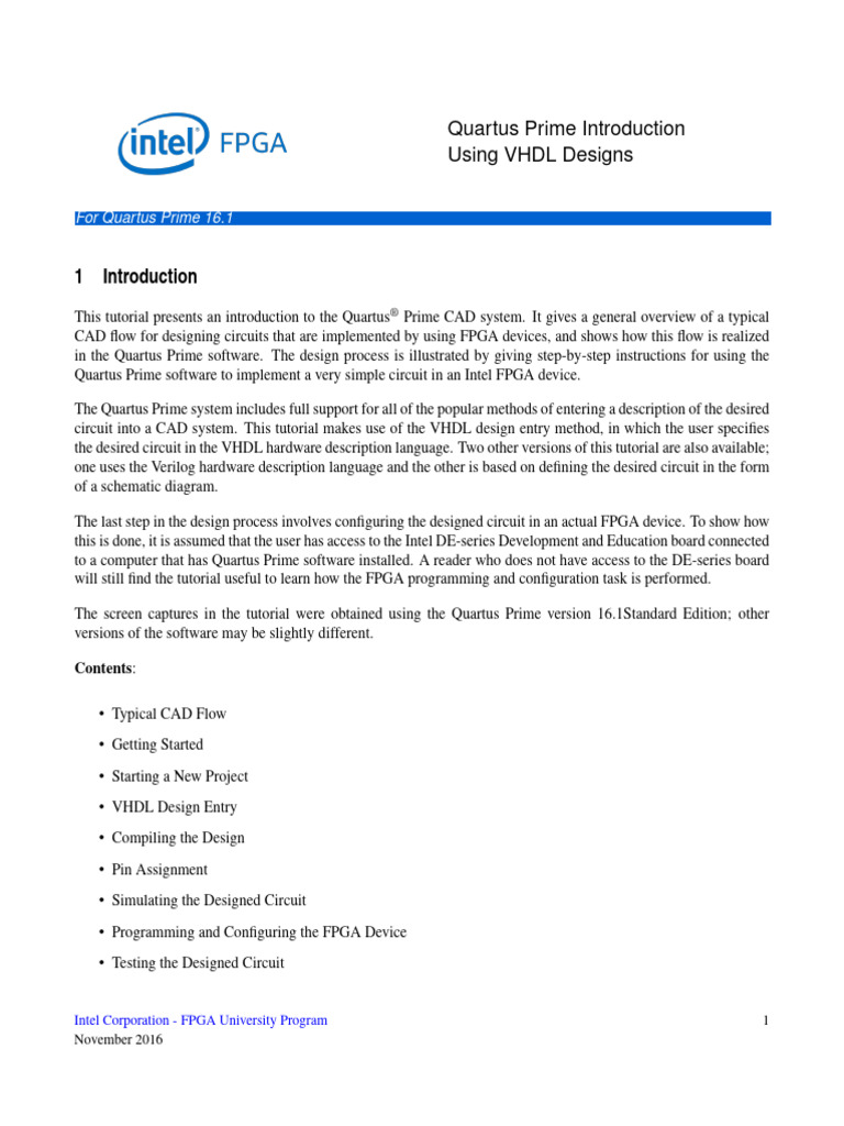Quartus II Introduction | PDF | Field Programmable Gate Array | Vhdl