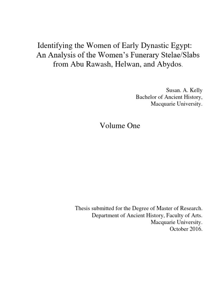 Early Dynastic Women in Egypt Analysis | PDF | Ancient Egypt | Feminism
