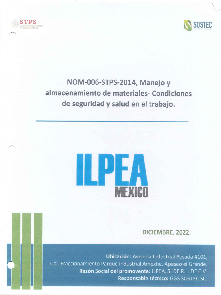 Nom-006 Stps Manejo y Almacenamiento de Materiales | PDF