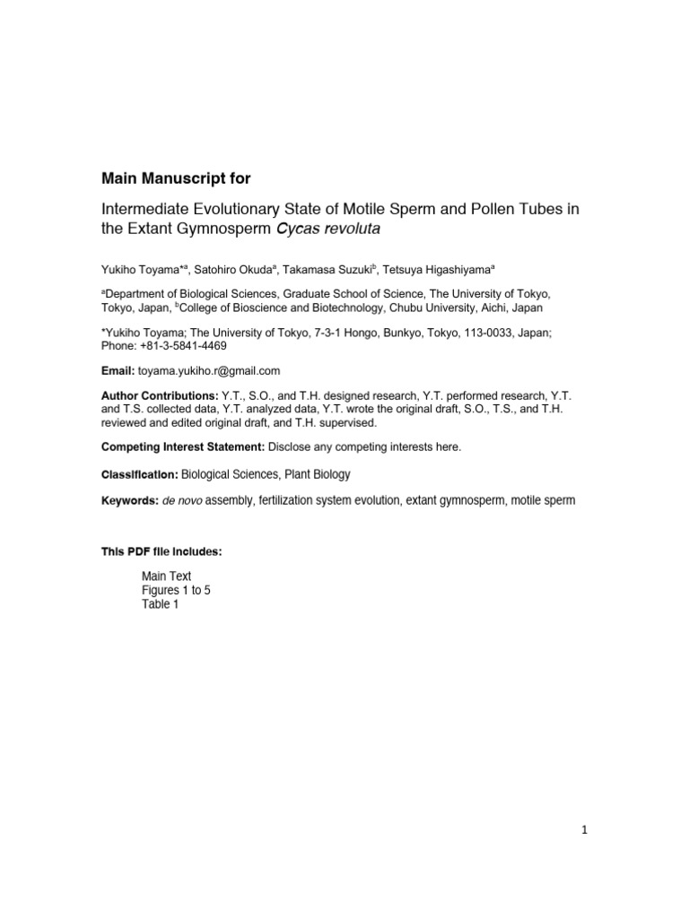 Intermediate Evolutionary State of Motile Sperm An | PDF | Sperm ...