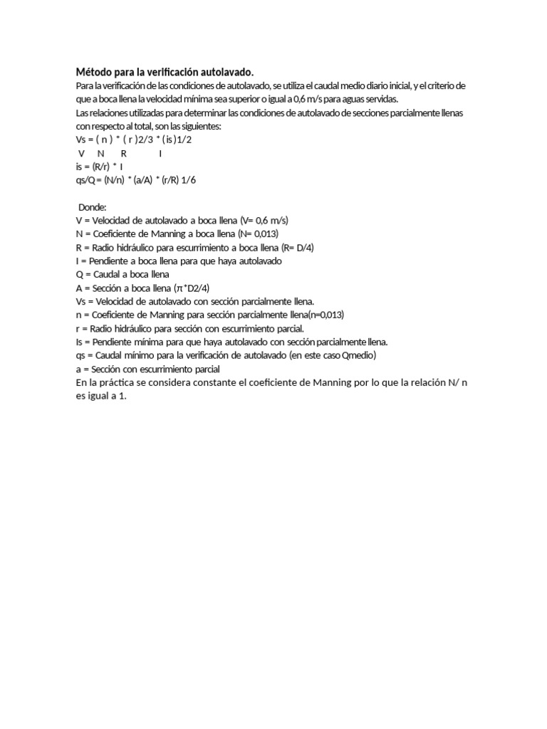 Método para Autolavado | PDF