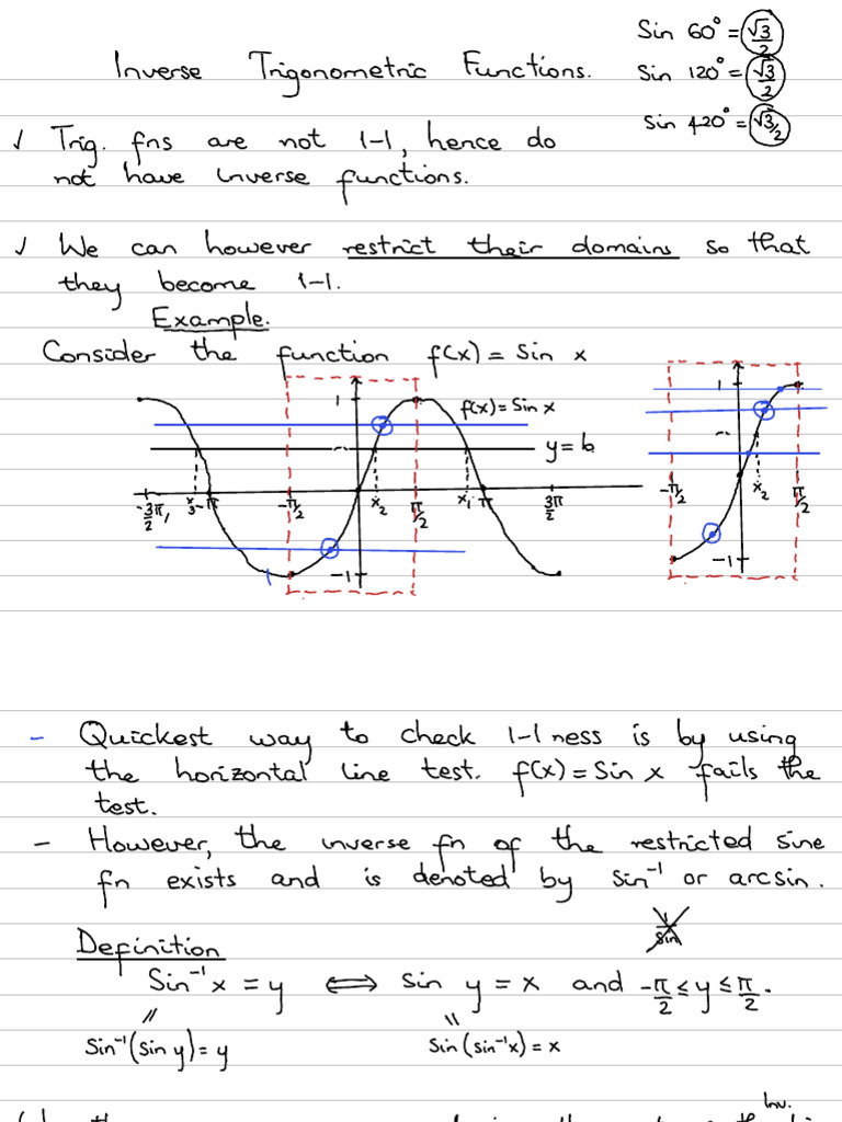 Inverse Trig. Functions | PDF