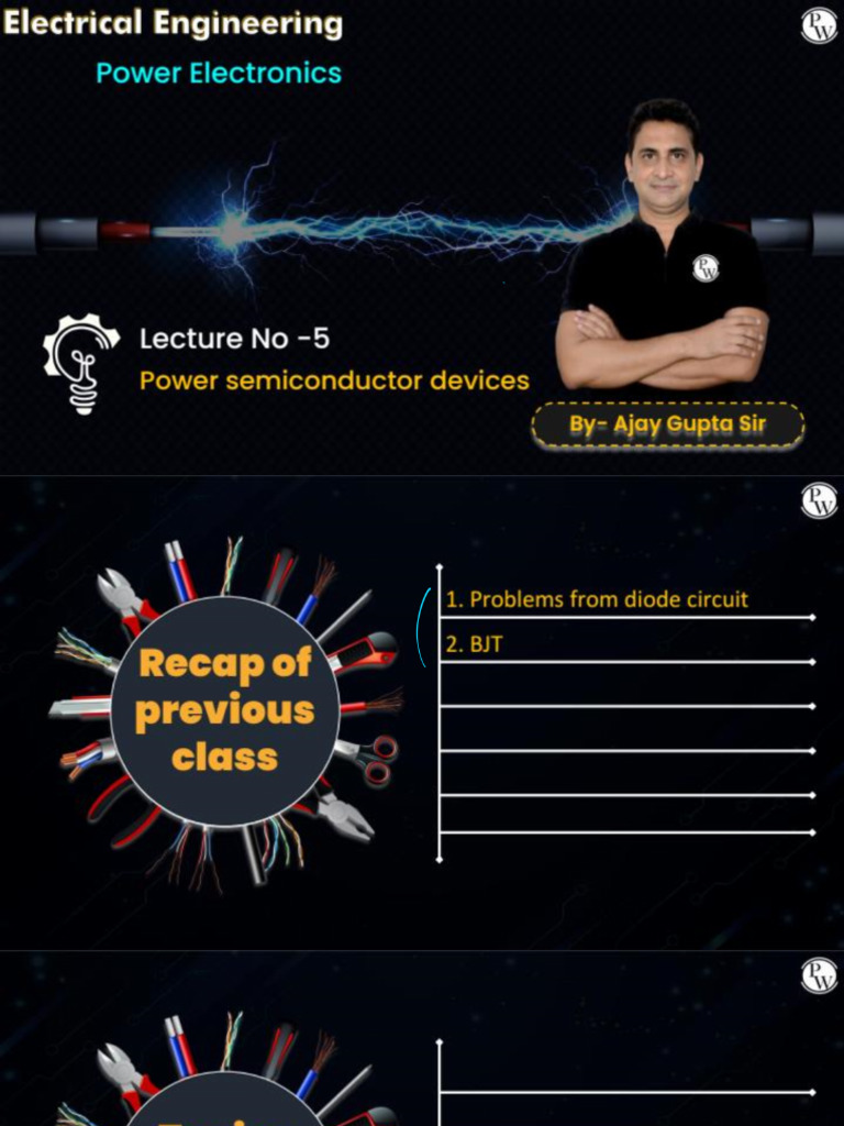 Power Semiconductor Devices 05 - Class Notes (By Ajay Sir) | PDF