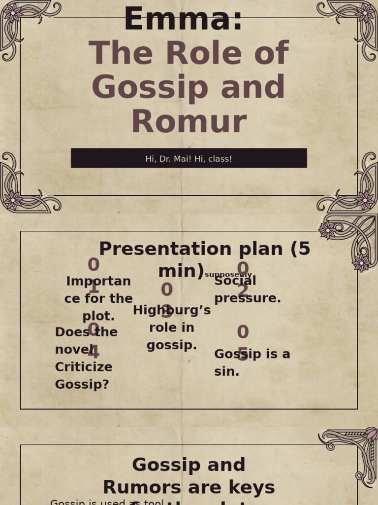 Gossip's Role in "Emma" Explained | PDF | Emma (Novel)