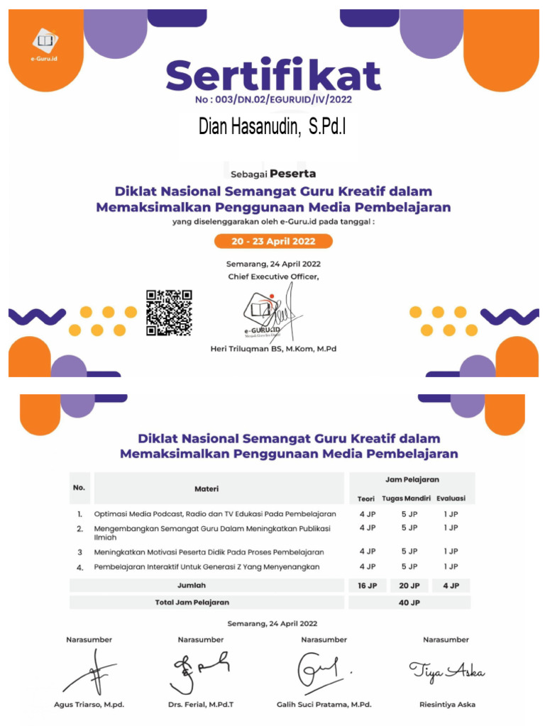 Sertifikat 2 Dian | PDF