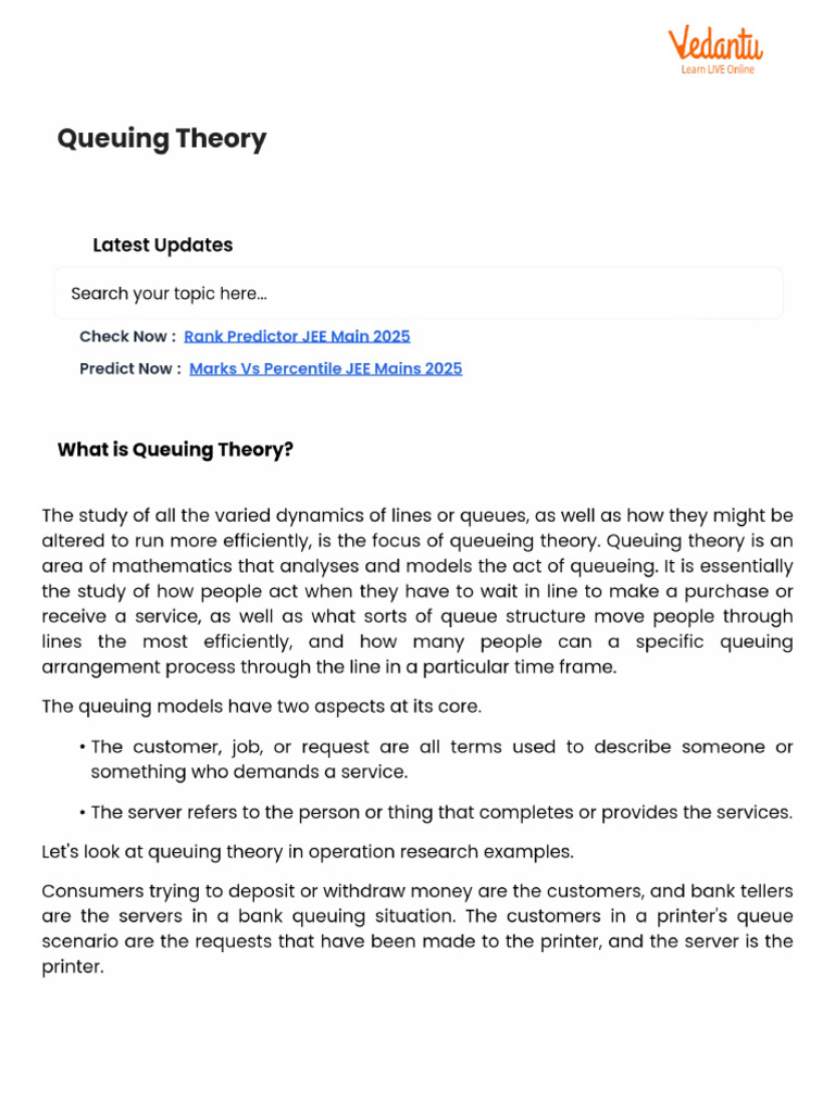 Queuing Theory Pdf