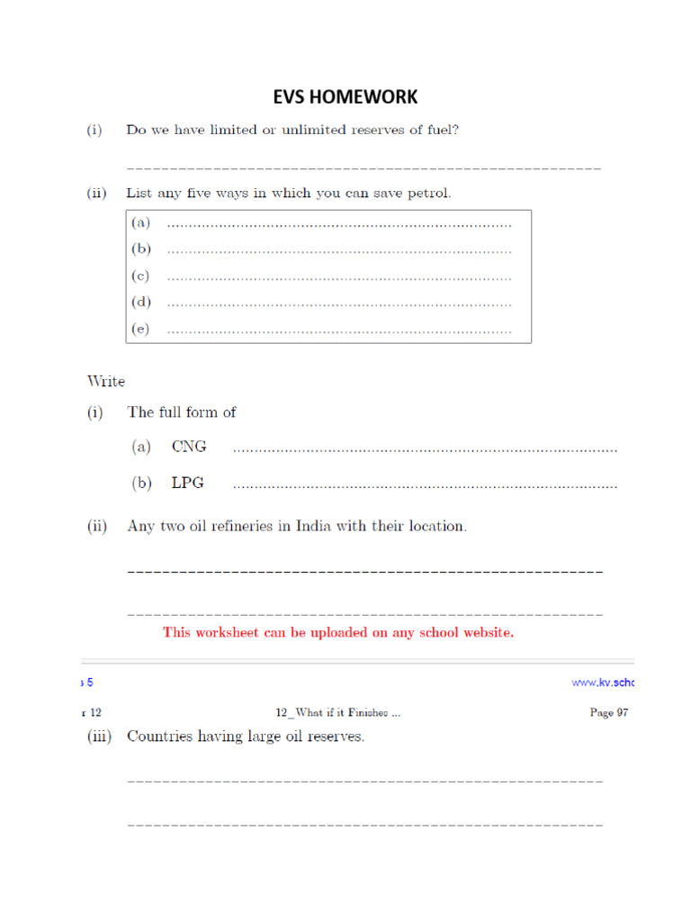 Evs Homework | PDF