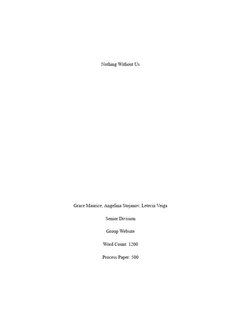 NHD Title Page 2025 | PDF