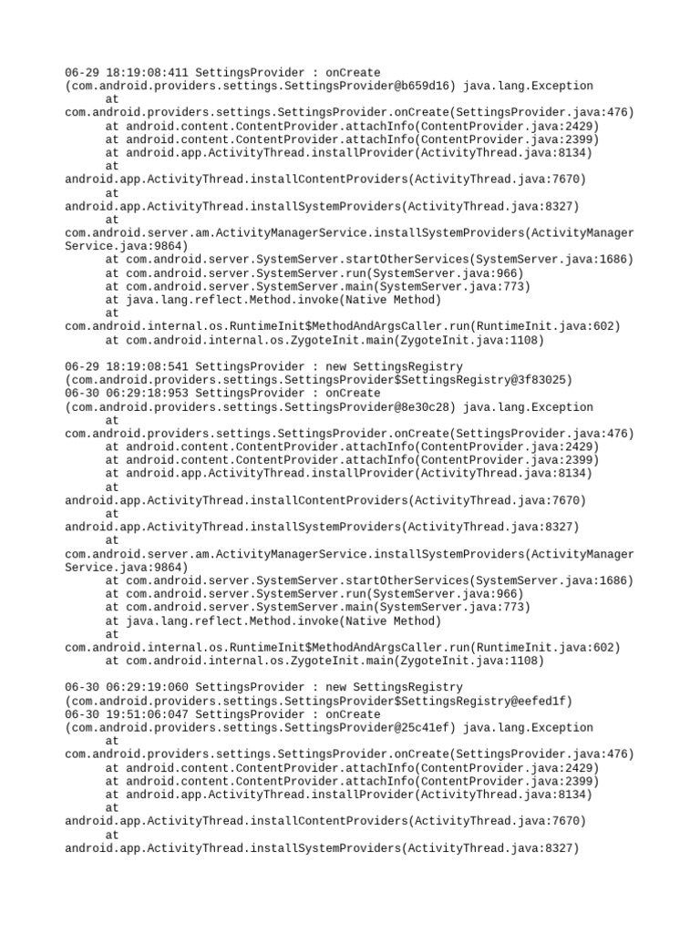 settingsprovider | PDF | Java (Programming Language) | Formal Methods