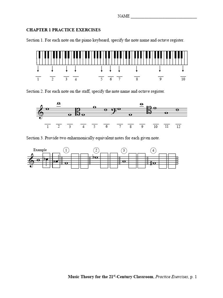 Mt21c Practice Exercises | PDF | Scale (Music) | Minor Scale