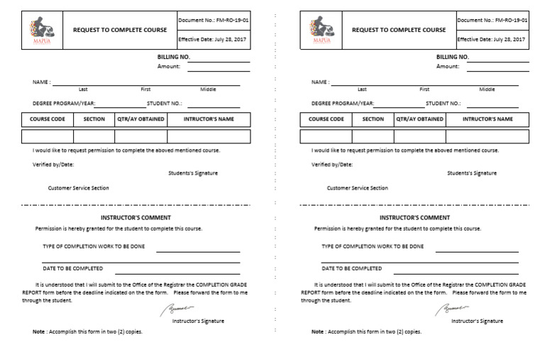 Yu - Jestin-Request To Complete Form | PDF