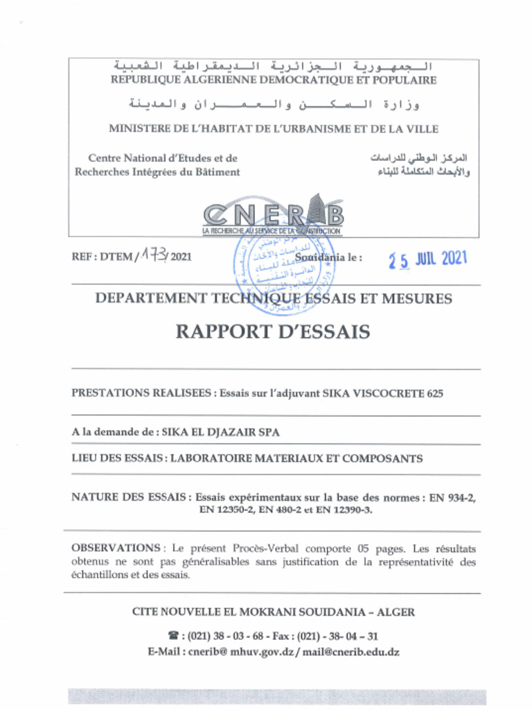 PV Cnerib Sika ViscoCrete 625 | PDF