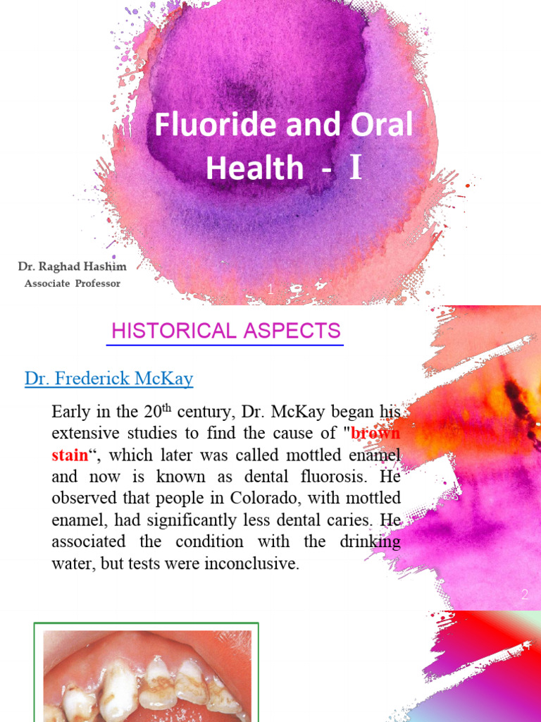 Fluoride Oral Health - I | PDF | Human Tooth | Tooth Enamel