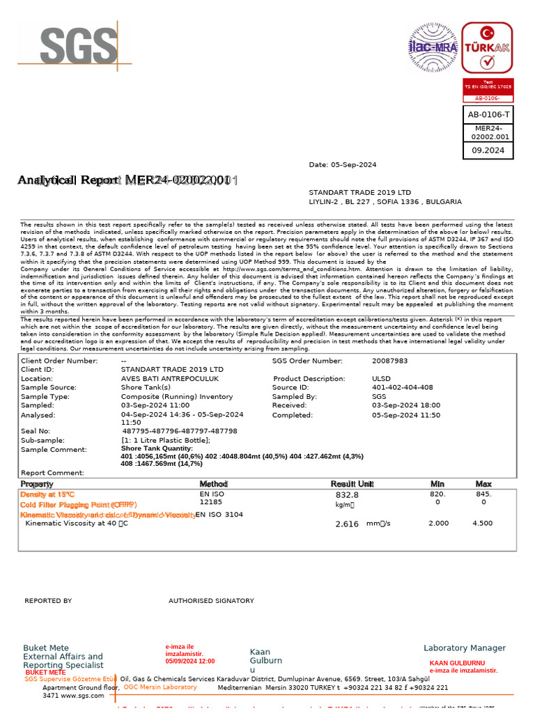 Mer24-02002.001 - Standart Trade 2019 Ltd. - Ulsd - Shore Tank 401-402 ...