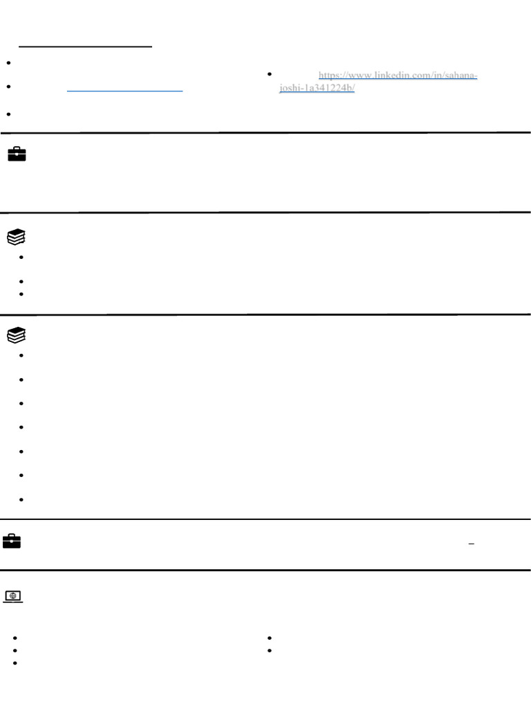Sahana Joshi: Electrical Engineering Resume | PDF | Intelligence