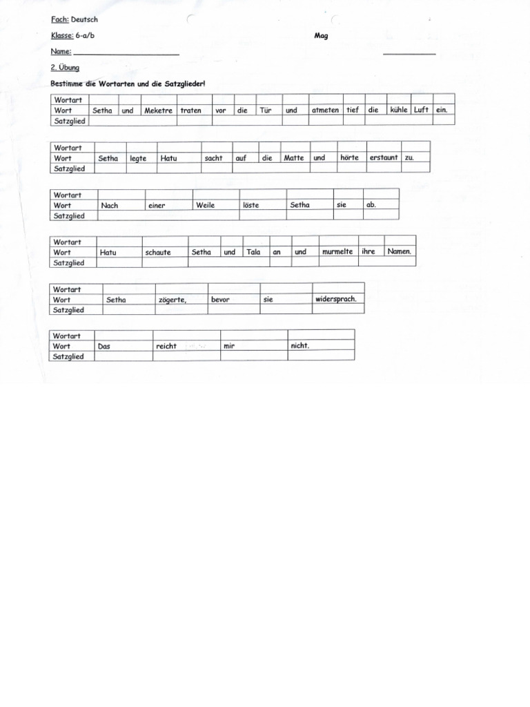 Satzgelieder DSB | PDF