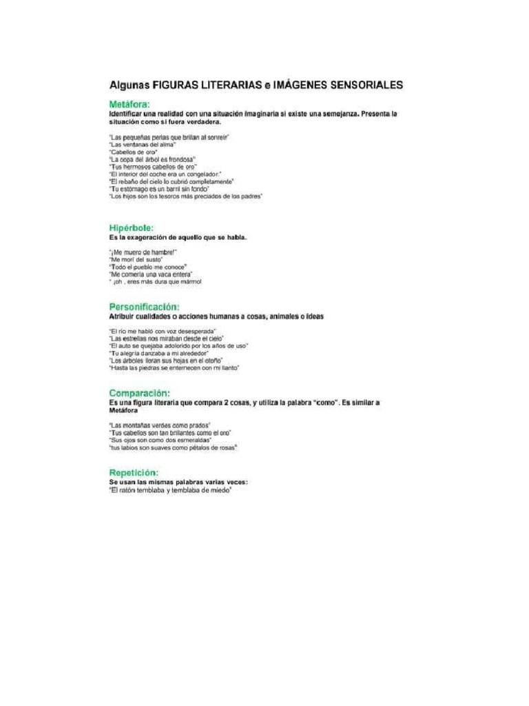 Ejemplo de Figuras Literarias | PDF