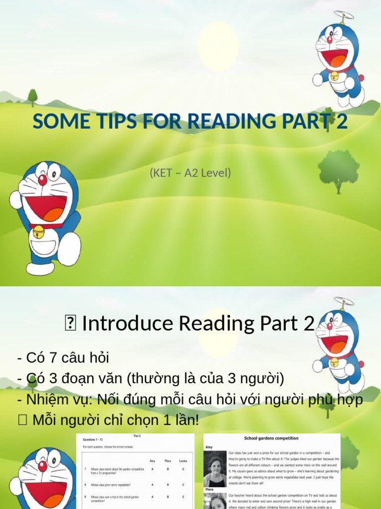 Tips Reading Part 2 KET Styled | PDF