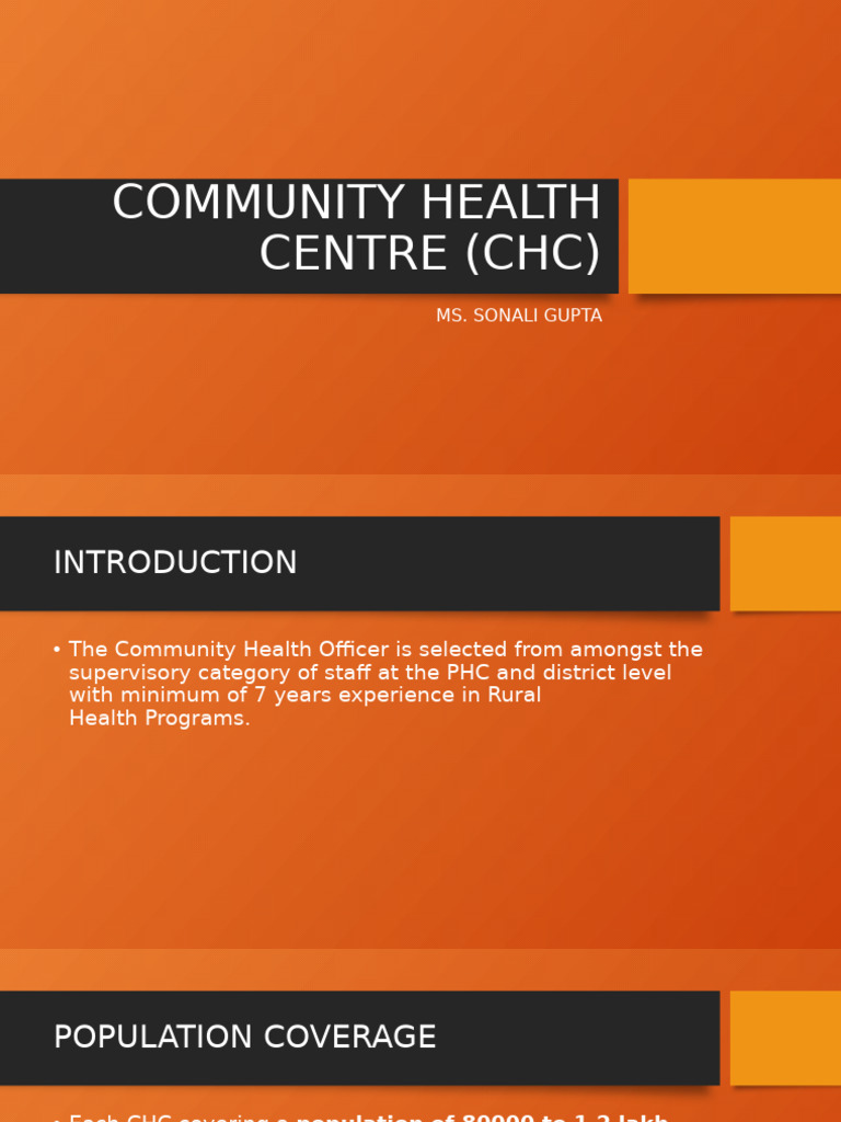Community Health Centre (CHC) | PDF | Preventive Healthcare | Cancer