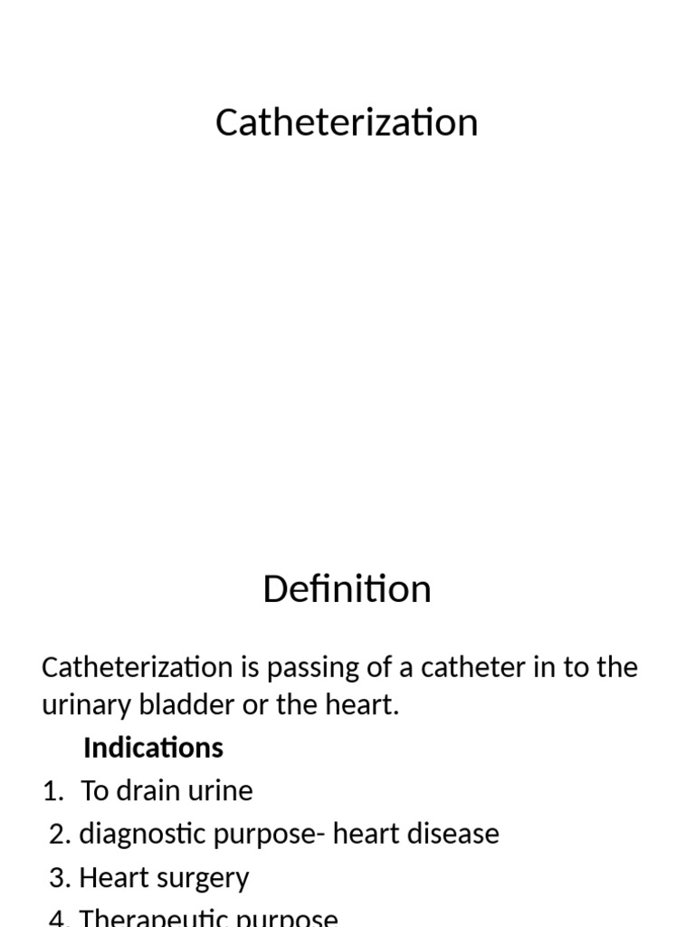 Catheterization | PDF