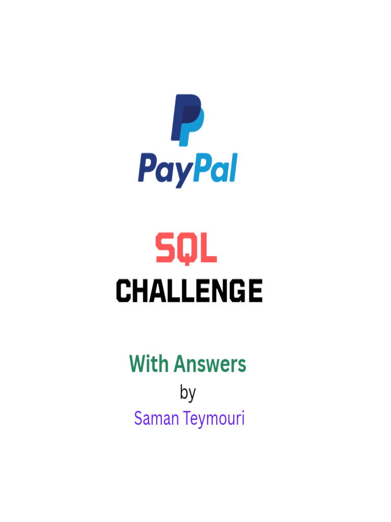 Paypal SQL Challenge | PDF