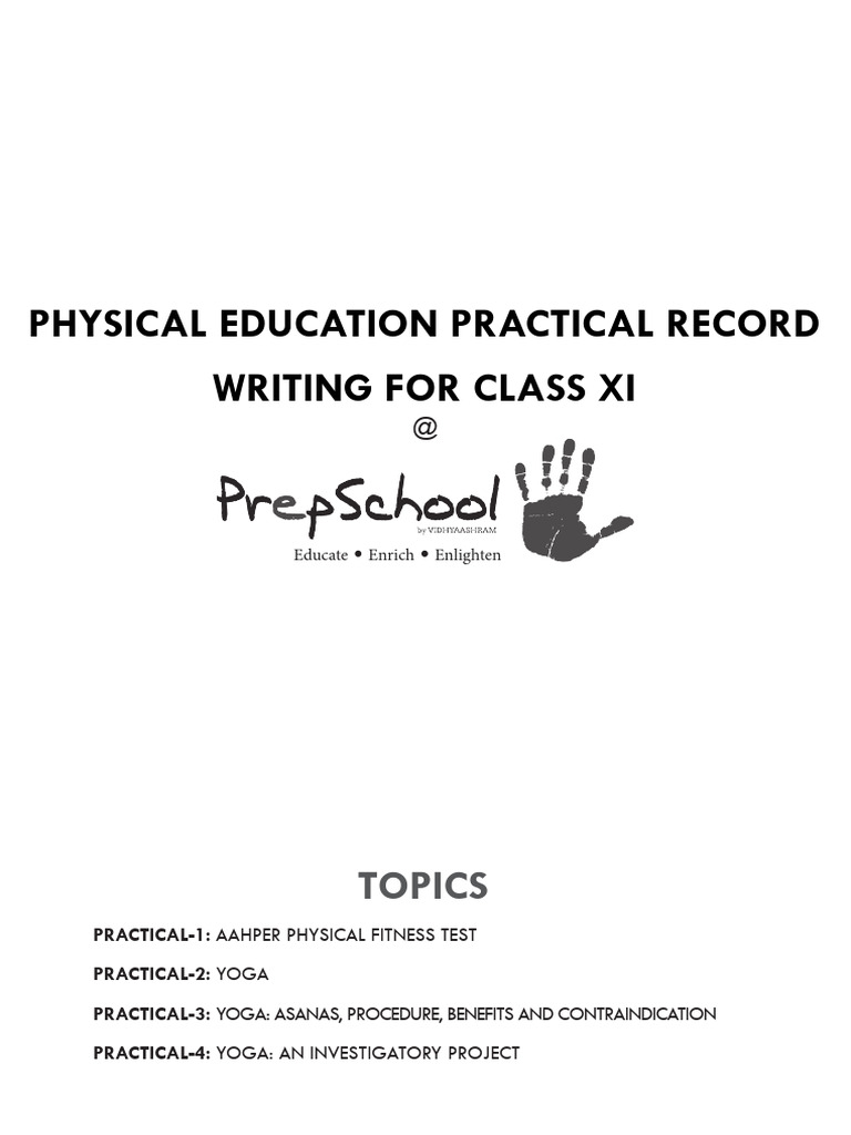 Class XI Physical Education Practical Guide | PDF | Asana | Yoga